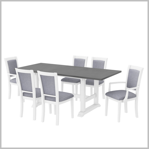 Latitude Run® Baltser 7 - Piece Extendable Trestle Dining Set | Wayfair